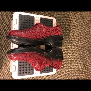 Born | Shoes | Beautiful Red Born Boc Leather Clogs Sz 65 | Poshmark